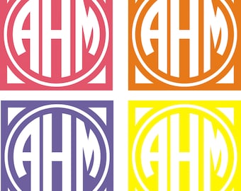 Shark Monogram Decal | Etsy