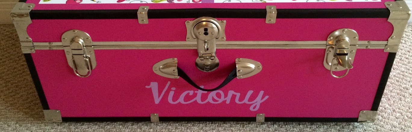 Custom Chevron Camp Trunk Design. Camp Trunk Sticker. Personalized Camp ...