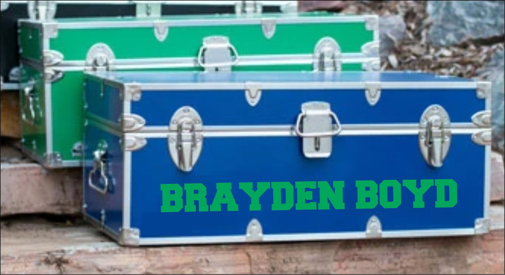 Custom Boys Name Decal. Sports. Camp Trunk Sticker. Camp Trunk Name ...