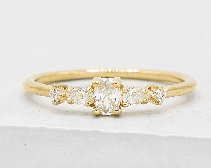 Vintage Inspired Ring - Gold | Small Stacking Ring | Promise Ring ...