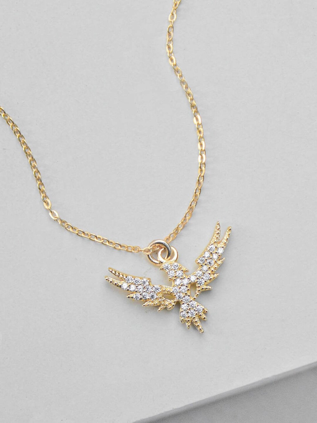 Phoenix Necklace GOLD Phoenix Charm Necklace Bird Necklace Bird Jewelry ...