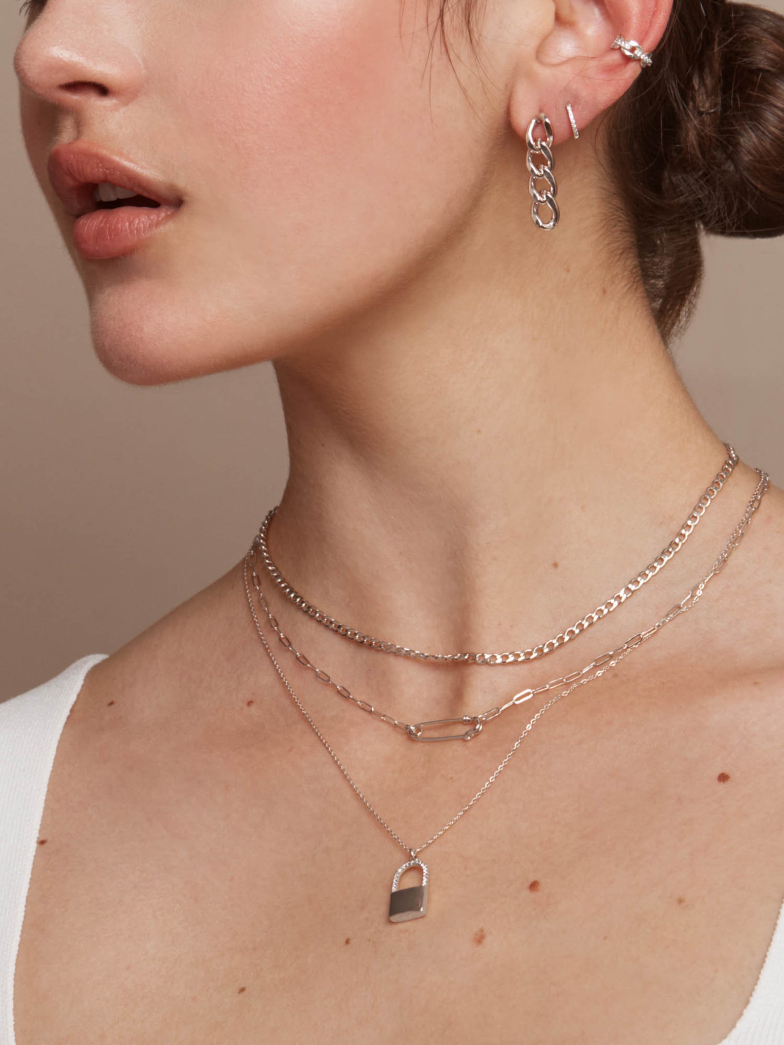 Sparkle Padlock SILVER Padlock Necklace Engraved Padlock - Etsy