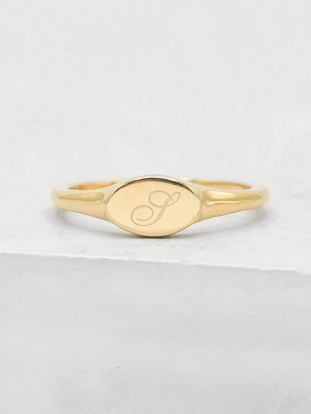 Signet Ring - Gold | Engraved Ring | Monogram Signet Ring | Initial ...