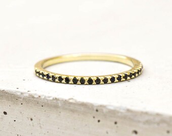 Black gold band | Etsy