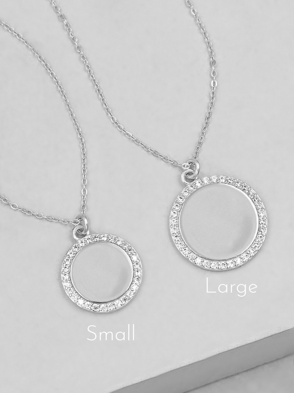 Sparkle Name Coin Necklace - SILVER | Personalized Name Necklace ...
