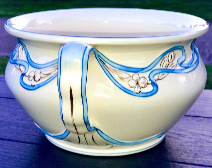 Antique Ironstone Slop Pot I English Handled Bucket I NO Chips or ...