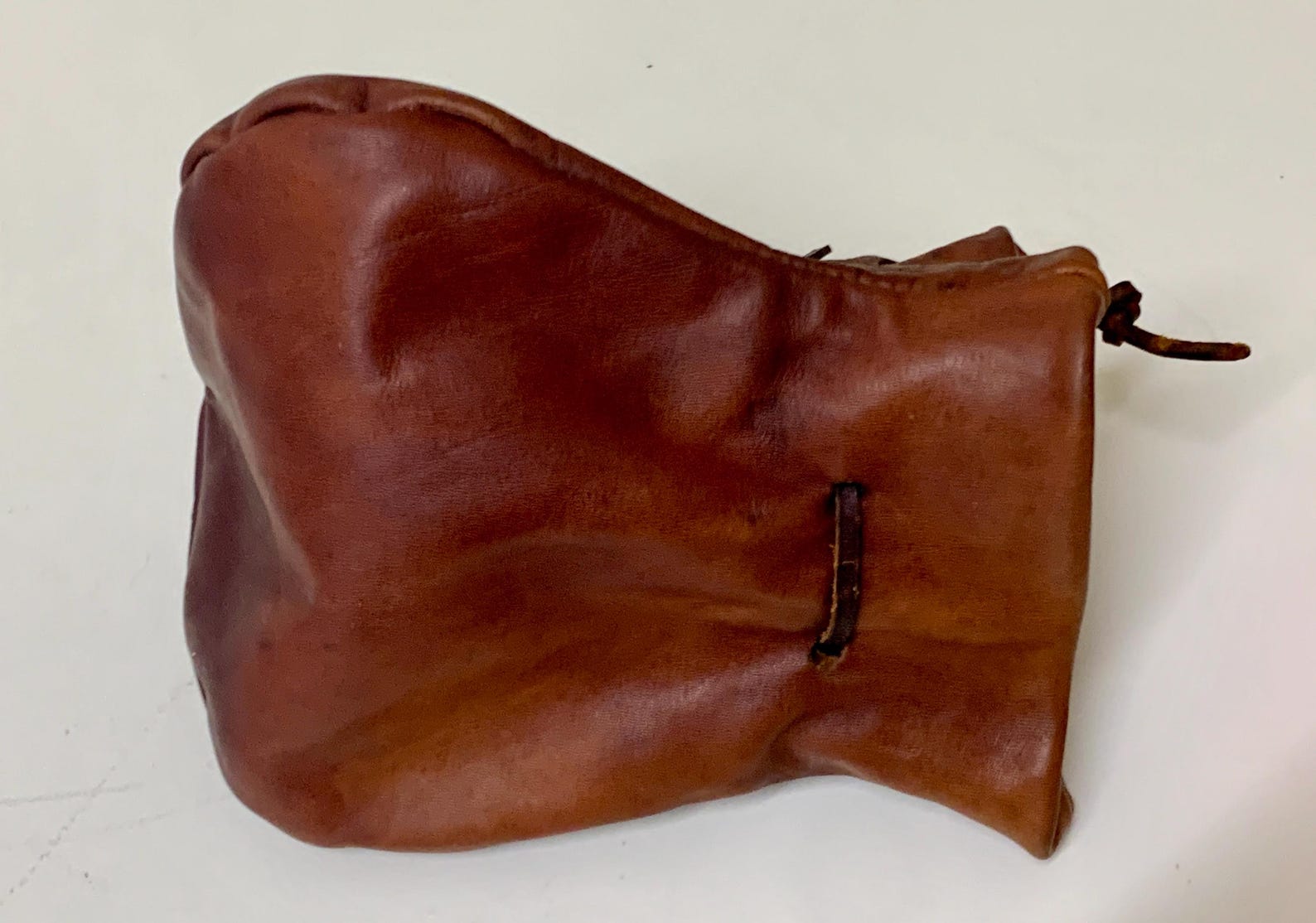 Early Mid Century Antique Artisan Hand Crafted Stitched Drawstring ...