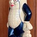 Antique Vintage Hand-crafted Solid Wooden mr. Peanut Statue Wearing ...