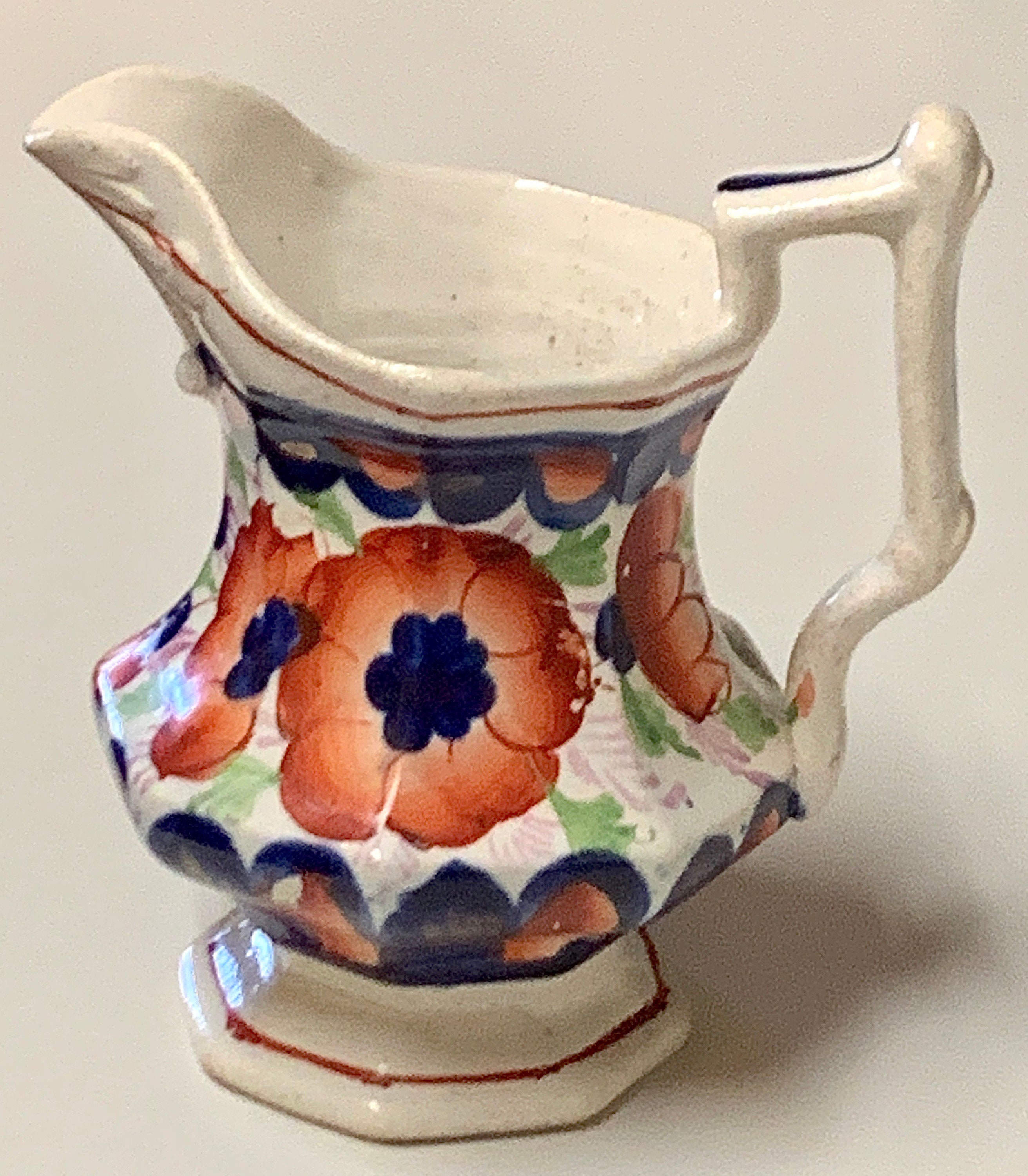 Vintage Early 1800s 19th Century Antique PRIMROSE Pattern 8 Sided Gaudy ...