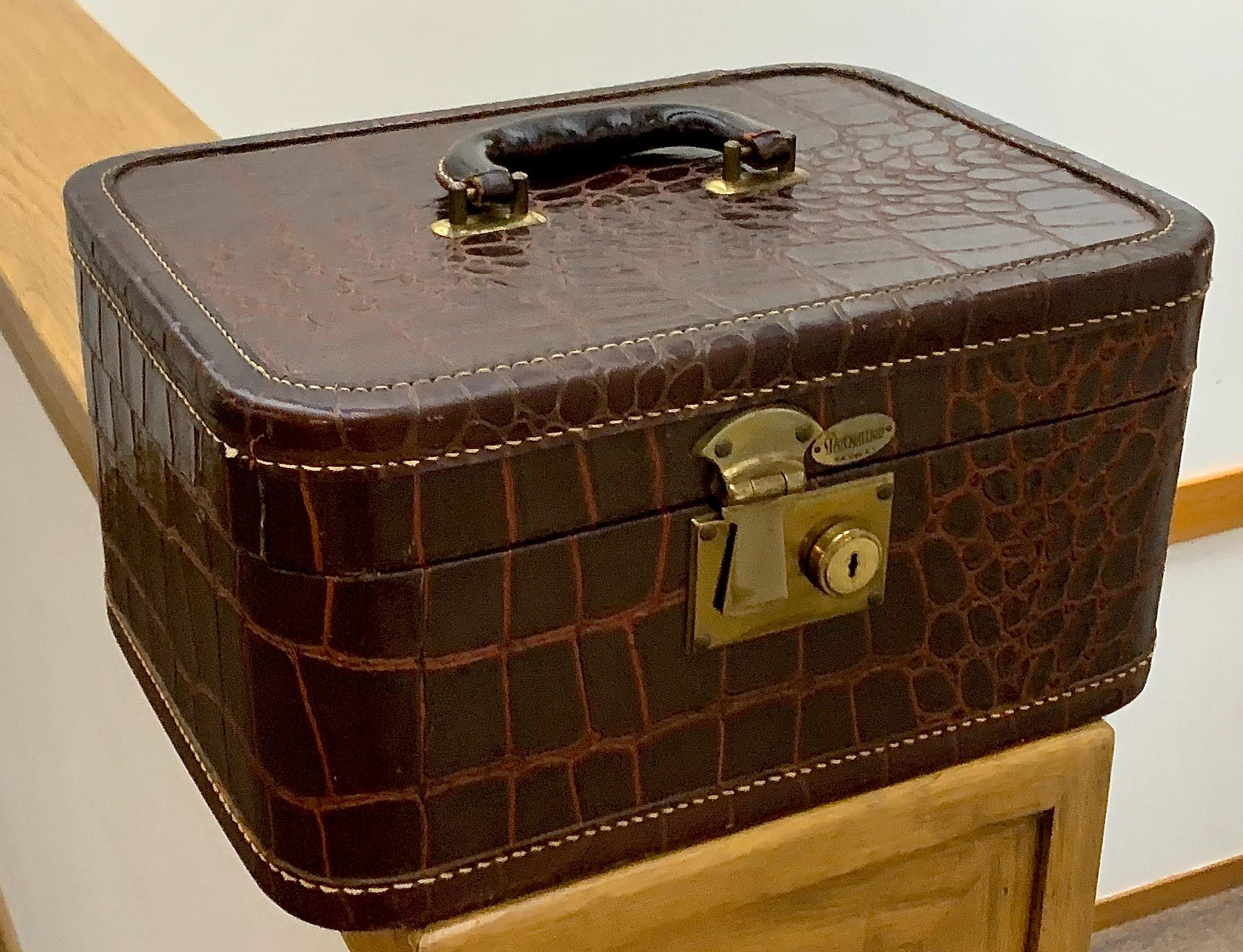 1940s Vtg Maximillian New York Hybrid Croc Leather Overnight Train ...