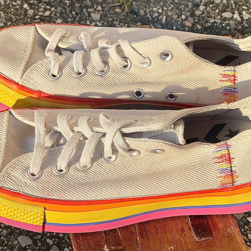 Rainbow Converse - Etsy