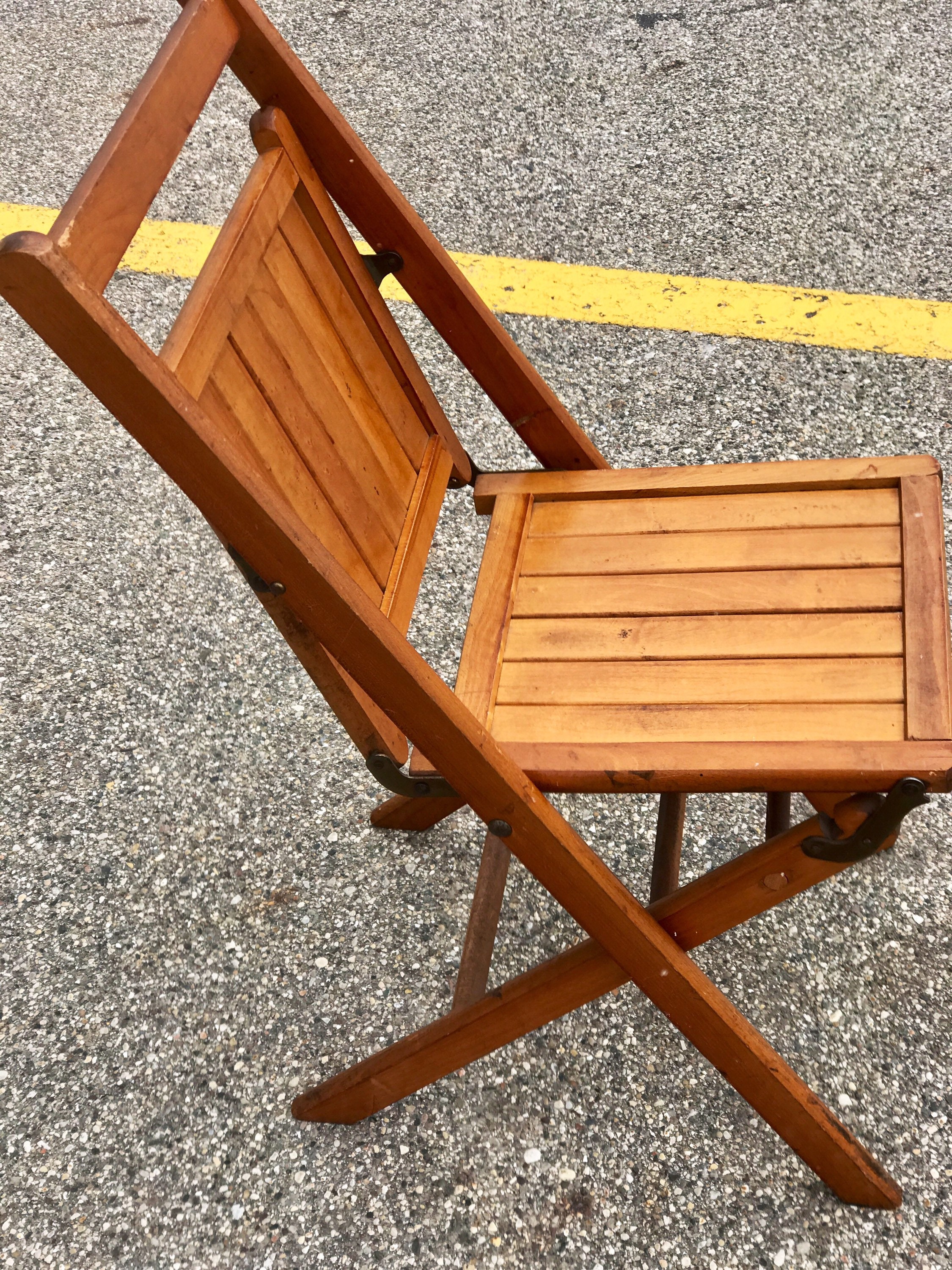 Vintage Early 20th Century Antique Patented Primitive WVA NRA Solid Hardwood High Quality Durable Sturdy Wooden Folding Chair Etsy