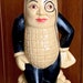 Antique Vintage Hand-crafted Solid Wooden mr. Peanut Statue Wearing ...