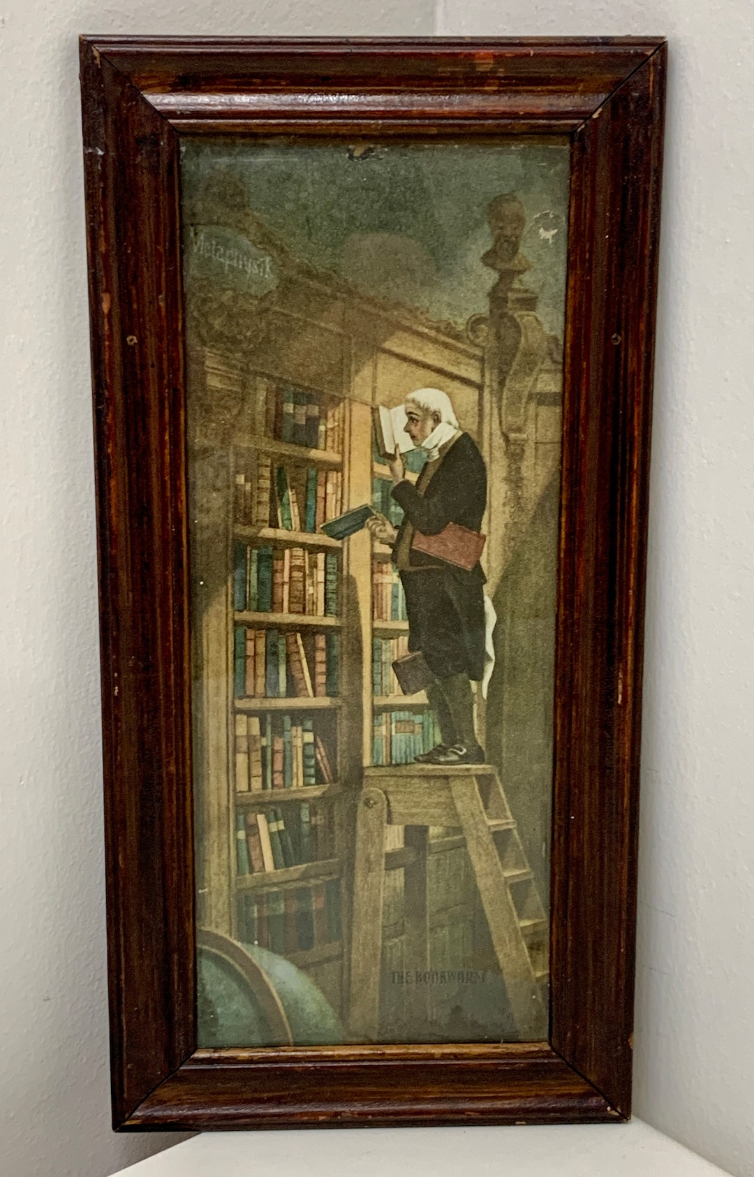 Vintage Classic Victorian Era Hardwood Framed Antique Art Print THE ...