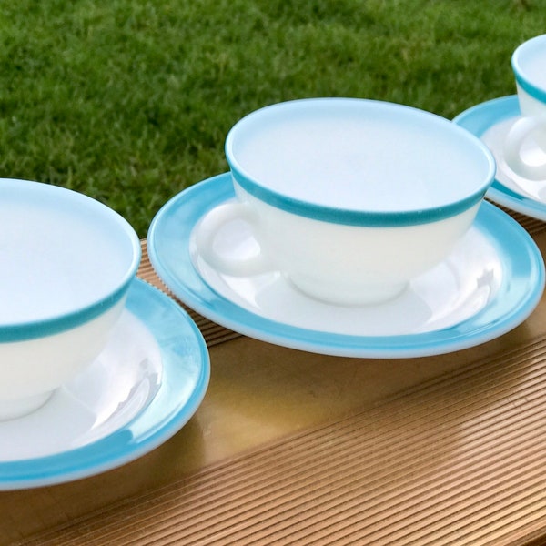 Turquoise Milk Glass - Etsy