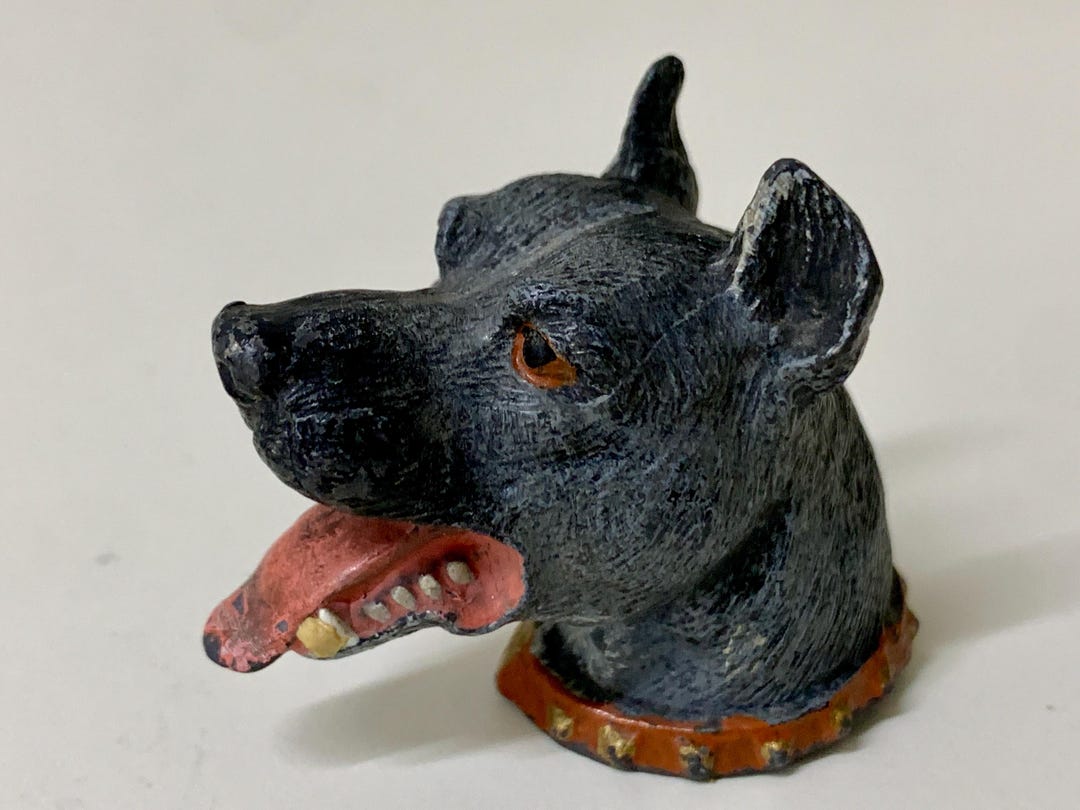 Antique Heavy Metal Decorative Figural Dog Head Cane Topper Cap - Etsy