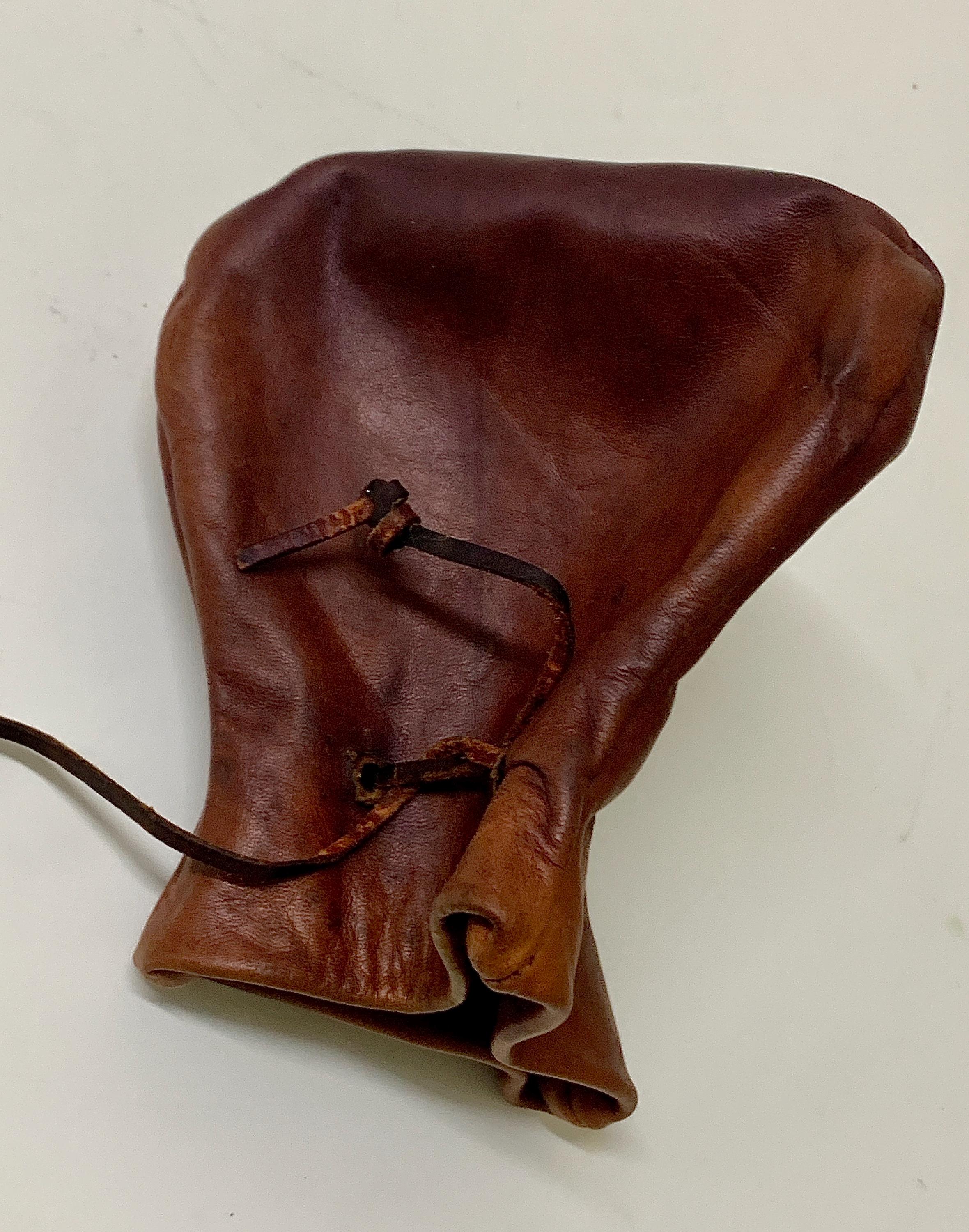 Early Mid Century Antique Artisan Hand Crafted Stitched Drawstring ...