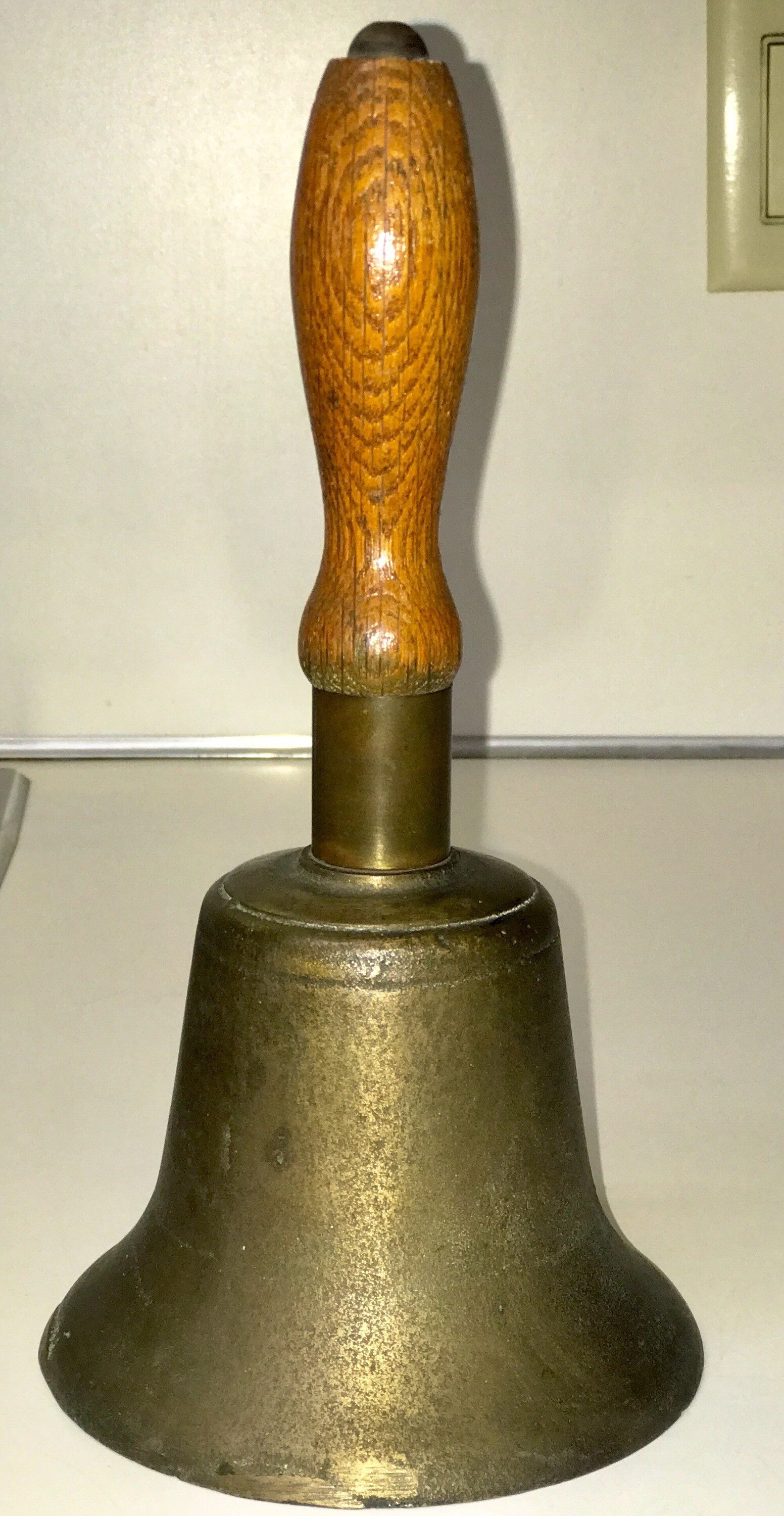 Vintage 1800s Antique Blonde Wooden Handled 10 Brass Bronze SCHOOLHOUSE ...