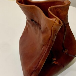 Early Mid Century Antique Artisan Hand Crafted Stitched Drawstring ...