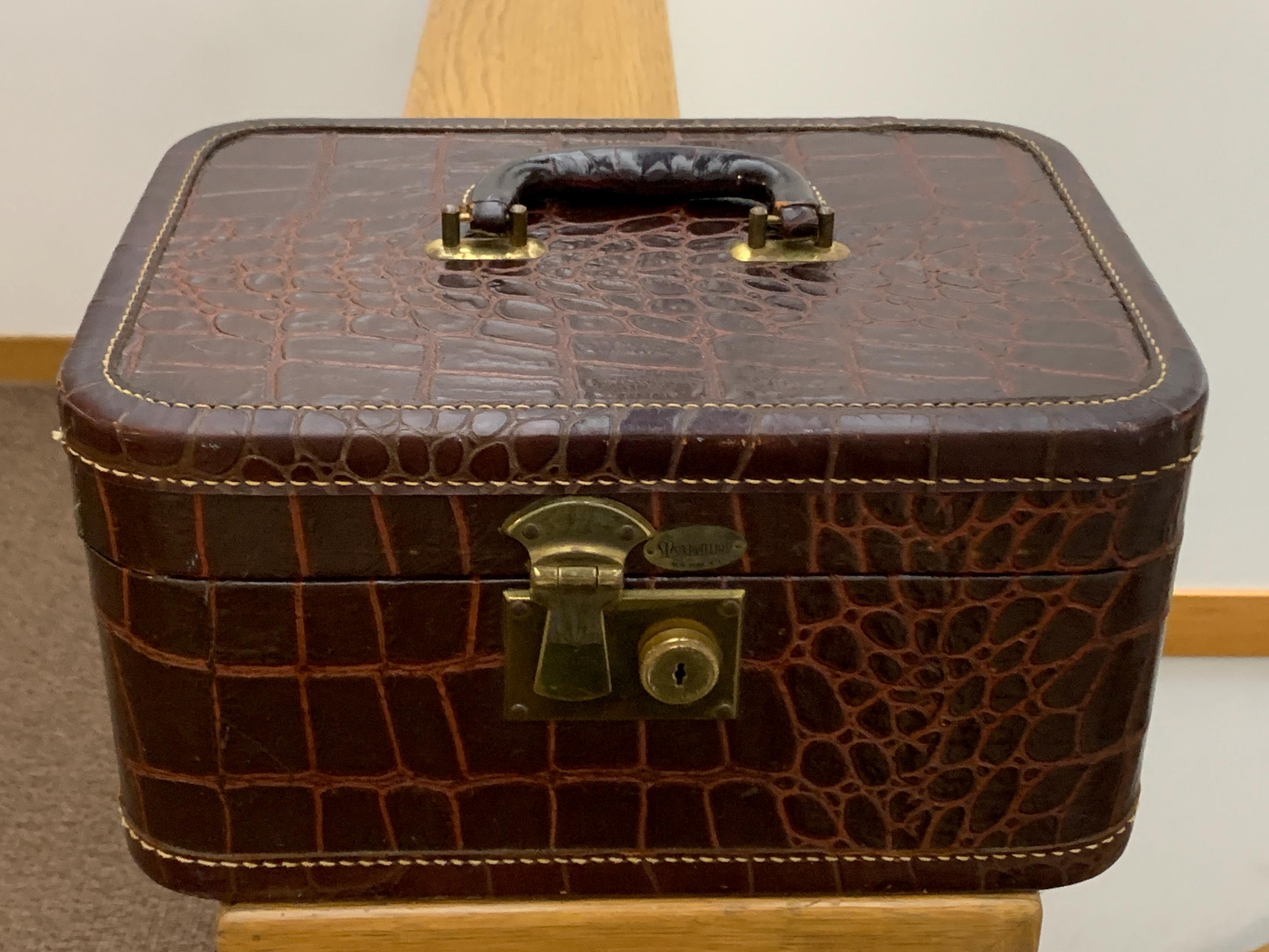 1940s Vtg Maximillian New York Hybrid Croc Leather Overnight Train ...