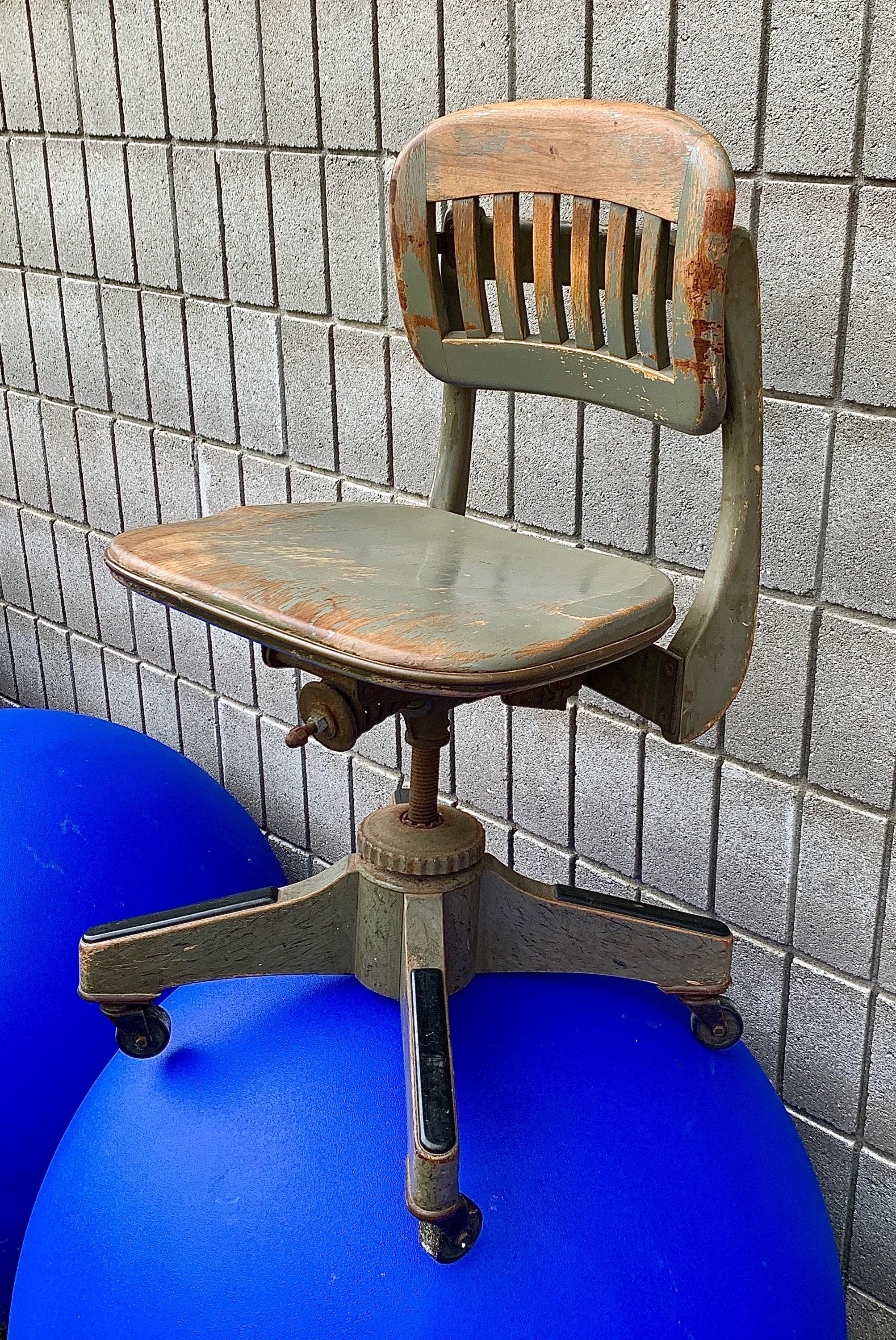 C. 1930s Vtg MCM Sikes Solid Hardwood Metal Office Industial Adjustable Articulating Ergonomic Banker Chair Etsy
