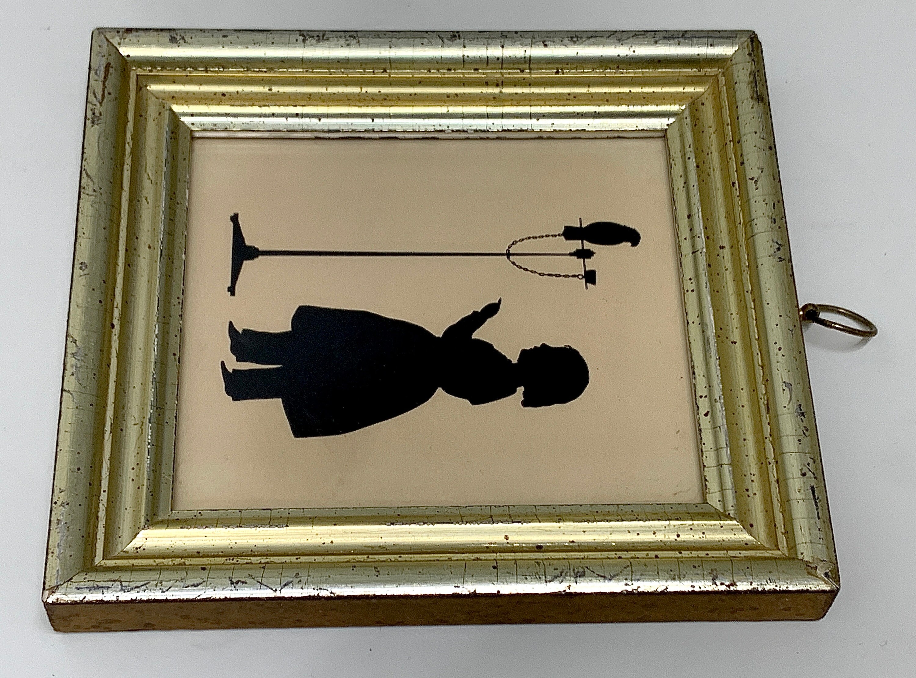 1930s Pre WWII Antique Borghese Italy Gold Gilt Framed Silhouette of ...