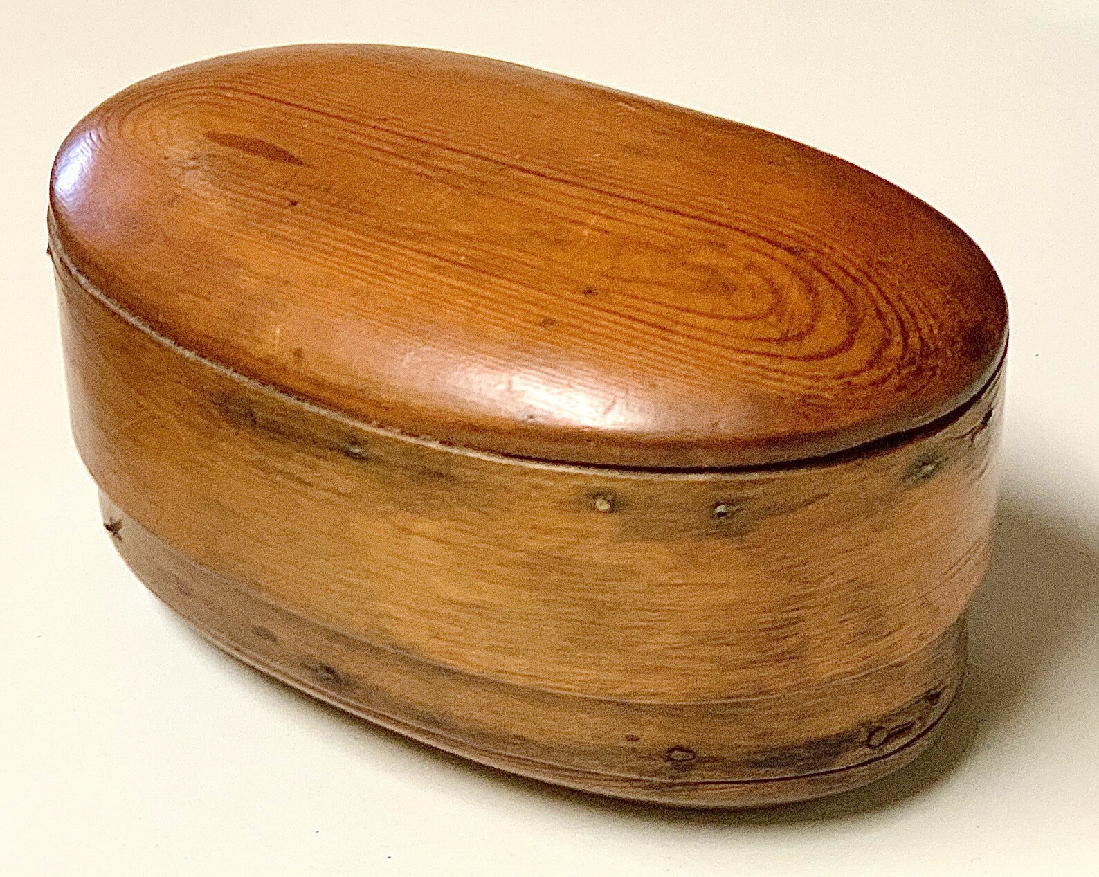 Vintage 18th Century Early American Colonial Shaker Rustic Lidded Oval ...