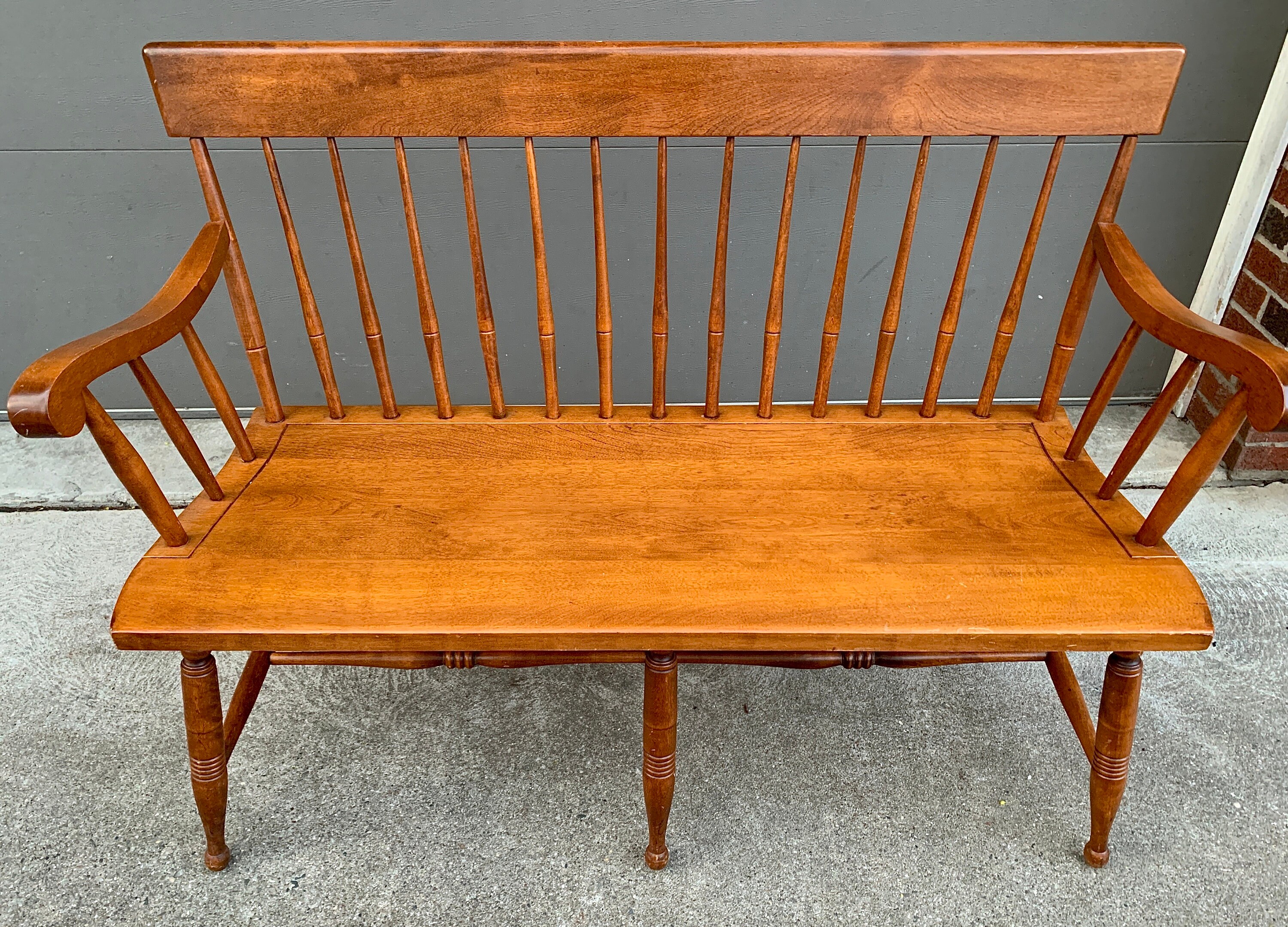 Mid Century Vintage Nichols & Stone Solid Maple Hardwood Bench - Etsy