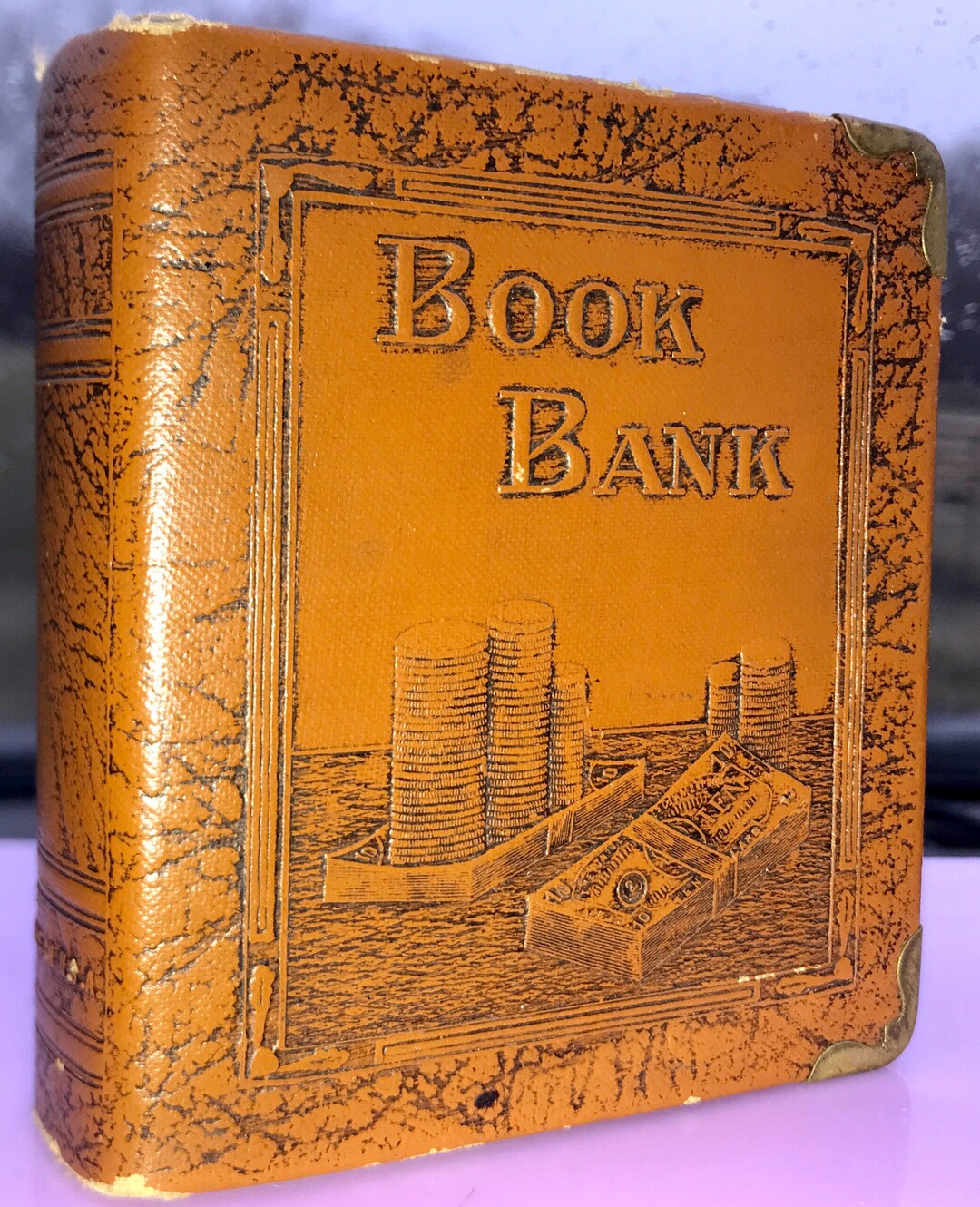 Vintage Early 20th Century Antique Zell BOOK Style Figural COIN BANK ...