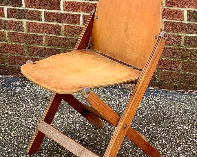1940s Vintage Wood Metal American Seating Co Grand Rapids Michigan ...