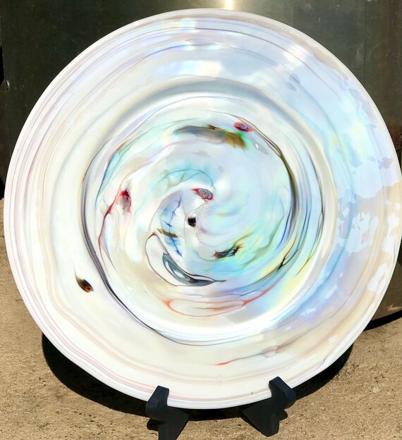 YALOS CASA MURANO Large 12 Signed Acid Etched Pearlescent - Etsy