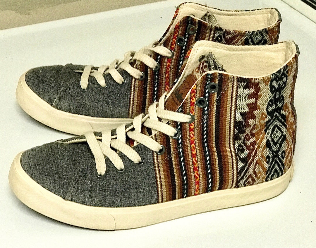 Men’s 8 Women’s 10 Euro 41 Unisex High Top Multicolored Patterned ...