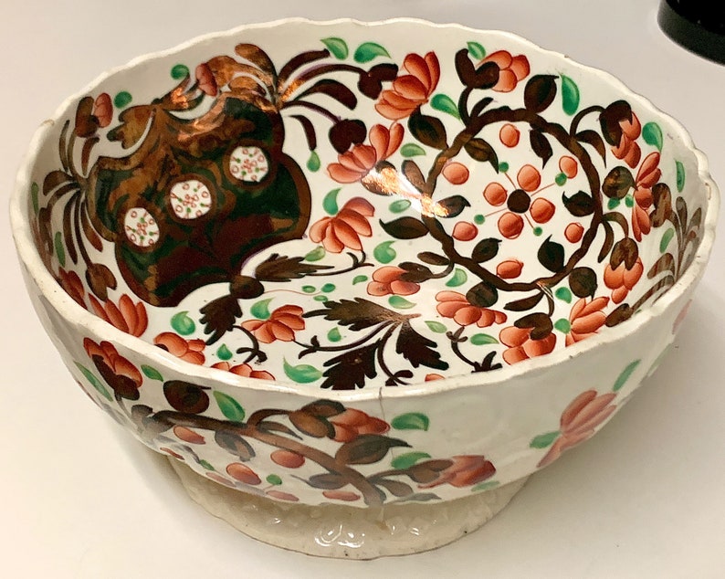 Vintage 19th Century Antique Floral Pattern ABERYSTWYTH Heavy Copper ...