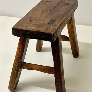 Vintage Primitive 19th Century Rustic Antique Hand Made Solid Hardwood ...