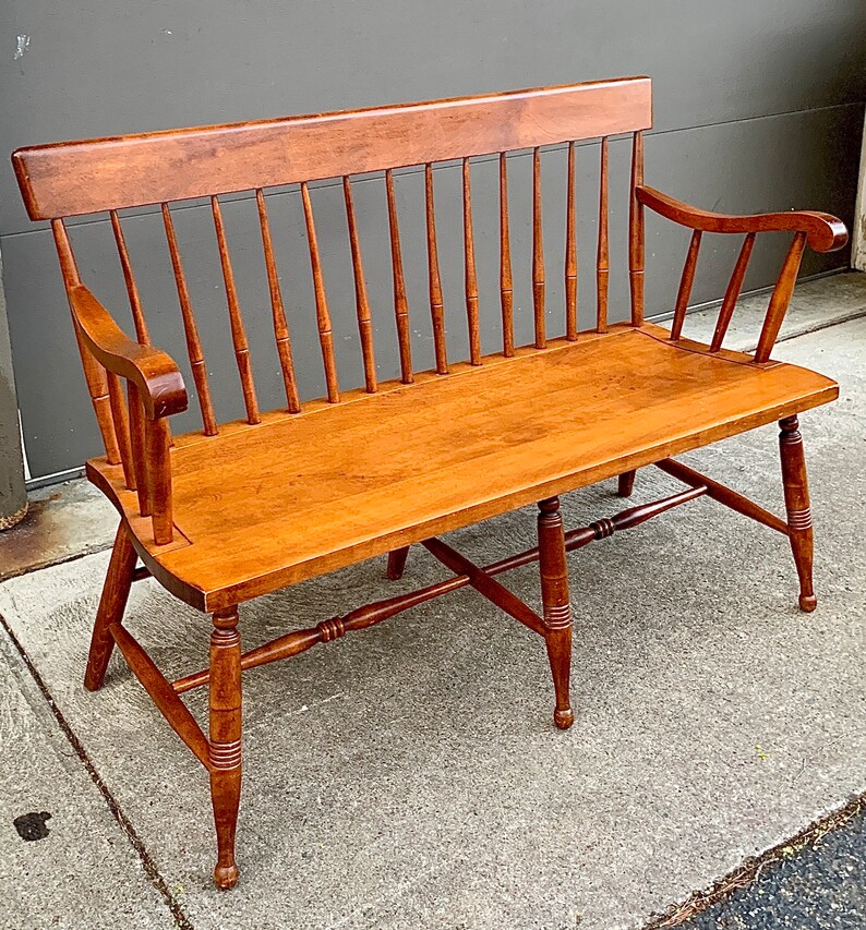 Mid Century Vintage Nichols & Stone Solid Maple Hardwood Bench - Etsy