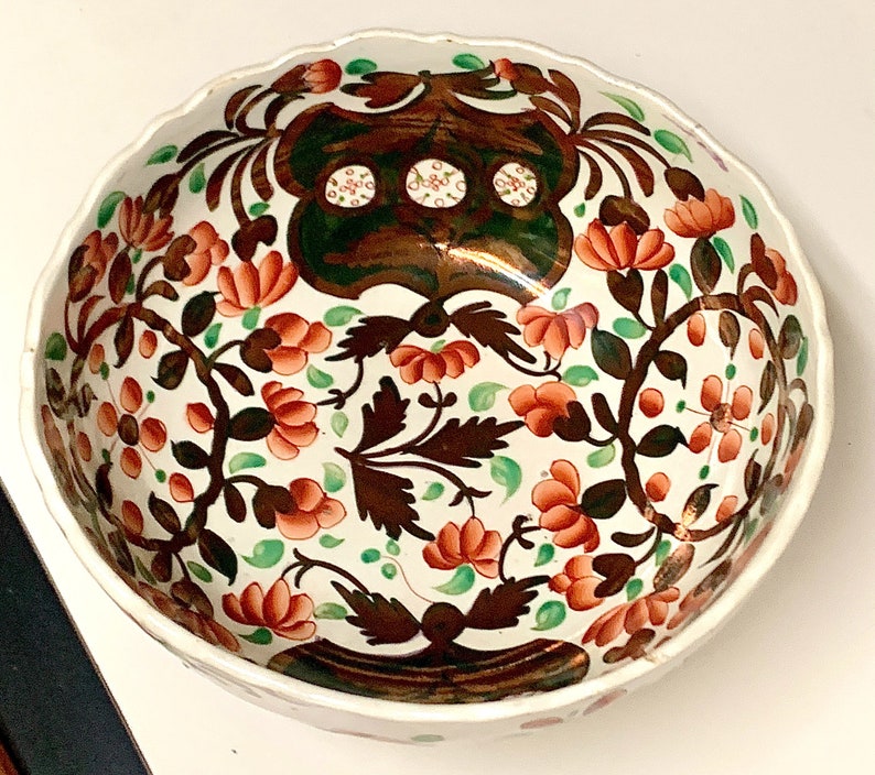 Vintage 19th Century Antique Floral Pattern ABERYSTWYTH Heavy Copper ...