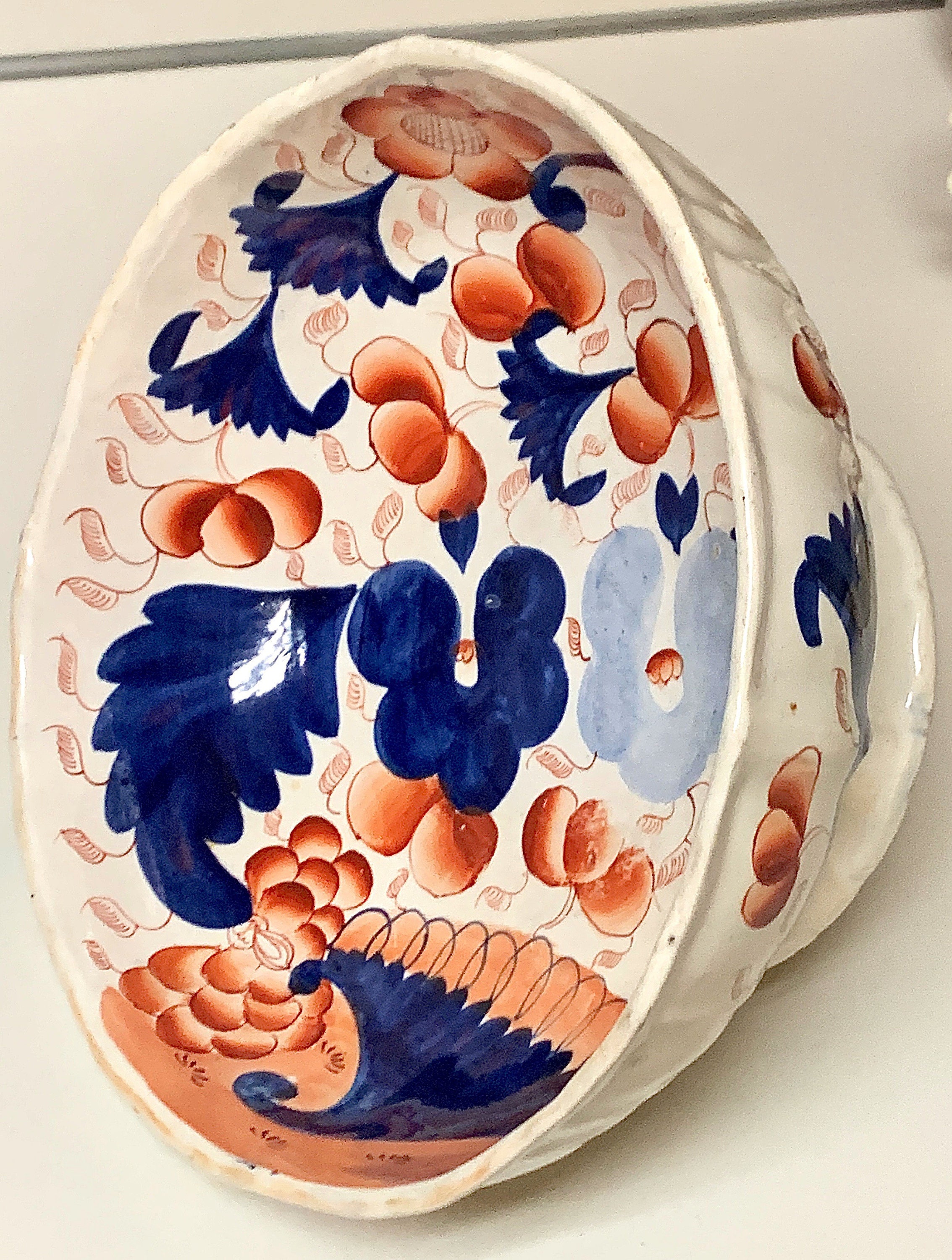 RARE Vintage 19th Century Antique Floral Pattern BETHESDA Scalloped ...