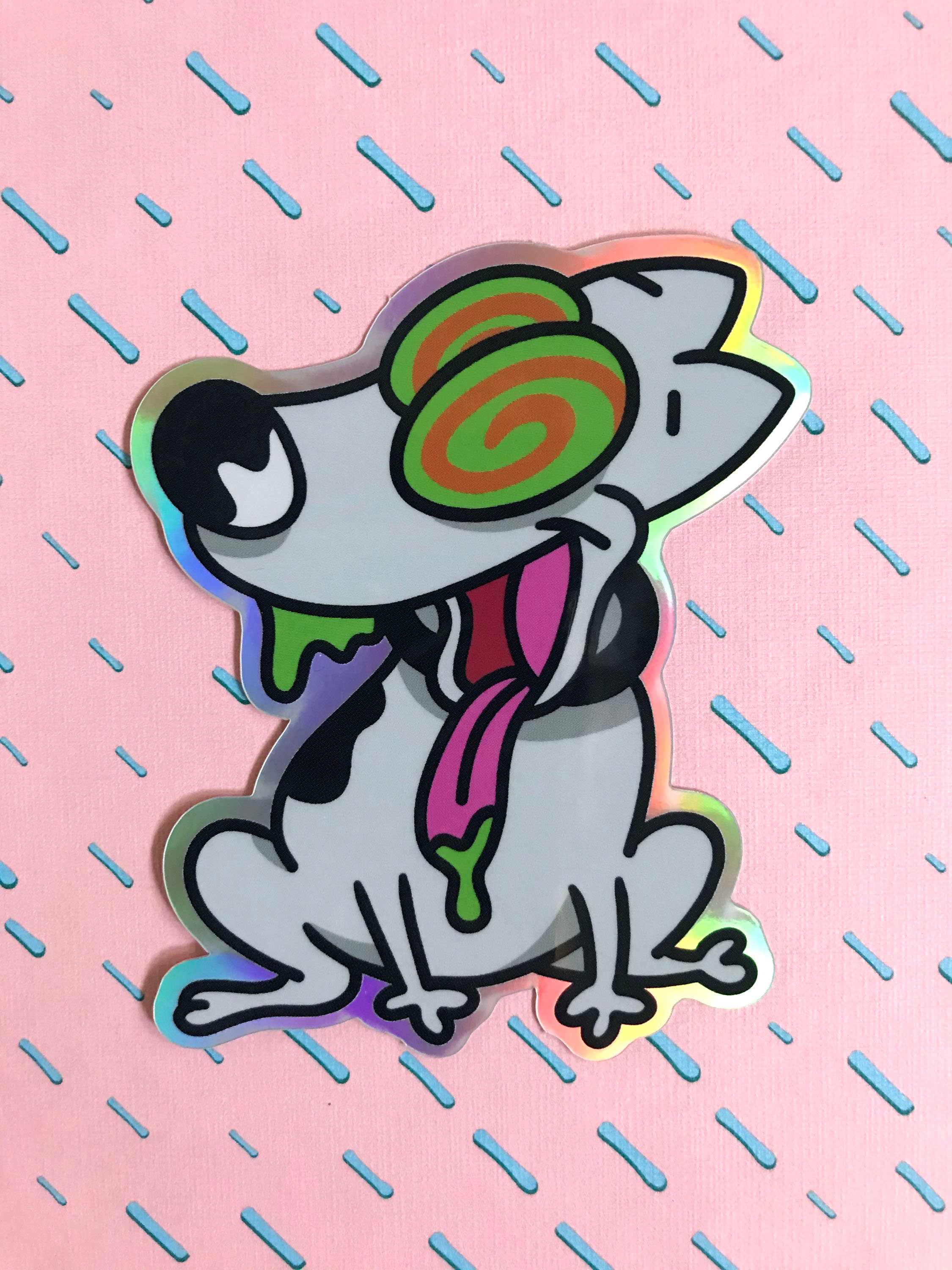 Dog Daze Holographic Sticker - Etsy