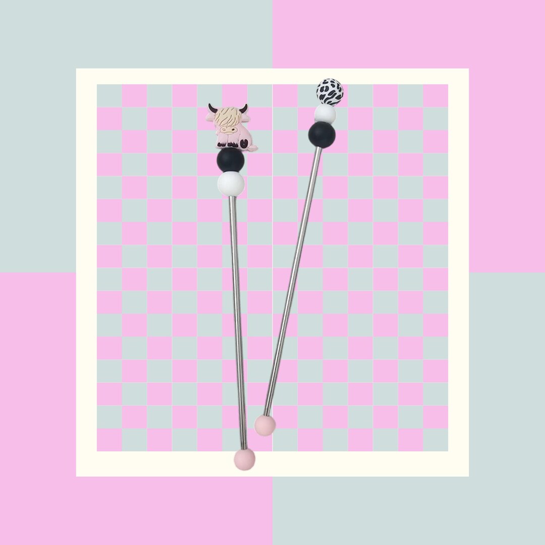 Colorful Cow Focal Amigurumi Stick Set - Sewing Accessories for Crochet ...