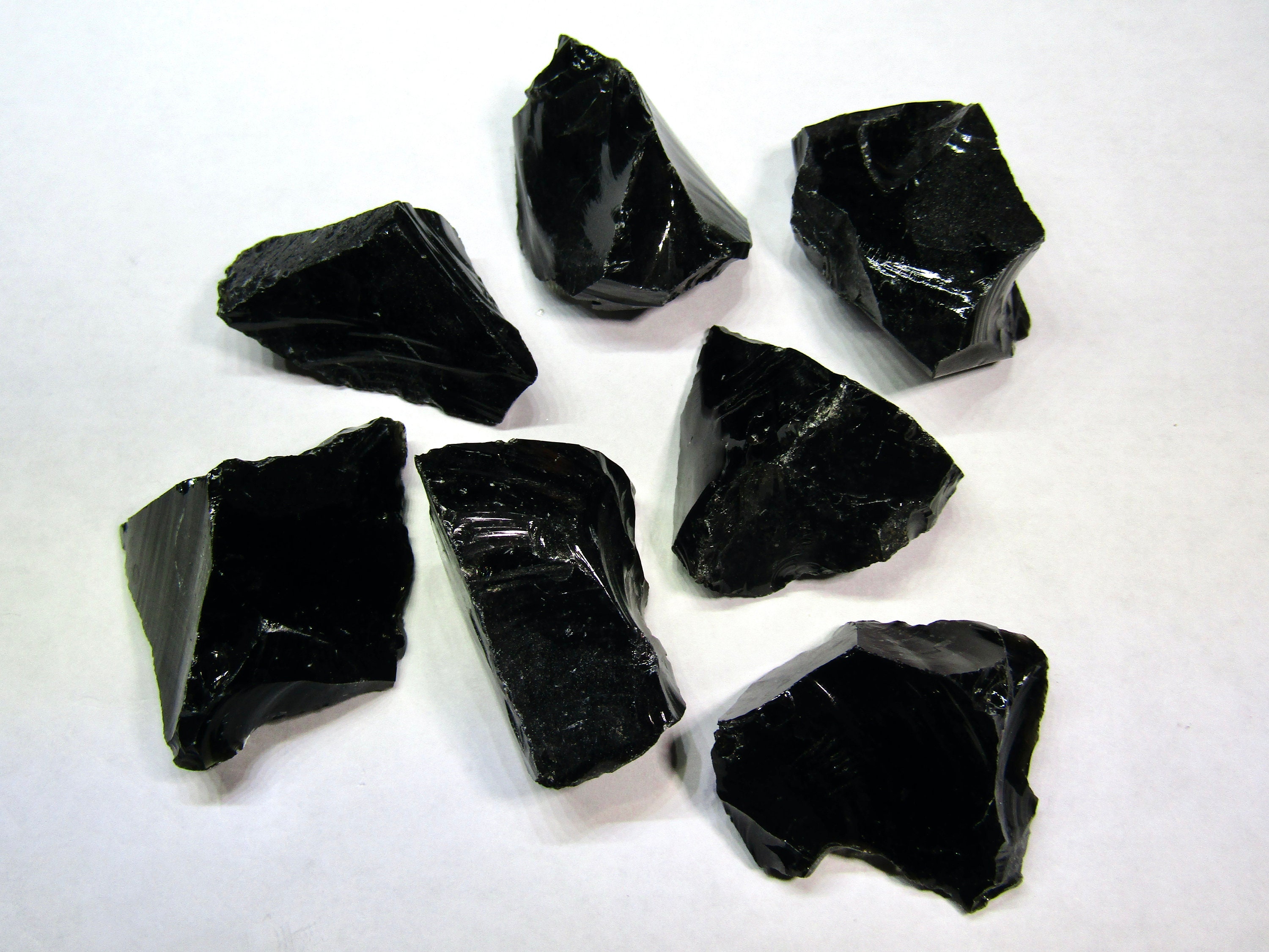 Obsidian Raw Chunk Raw Black Obsidian Stone Piece Natural - Etsy