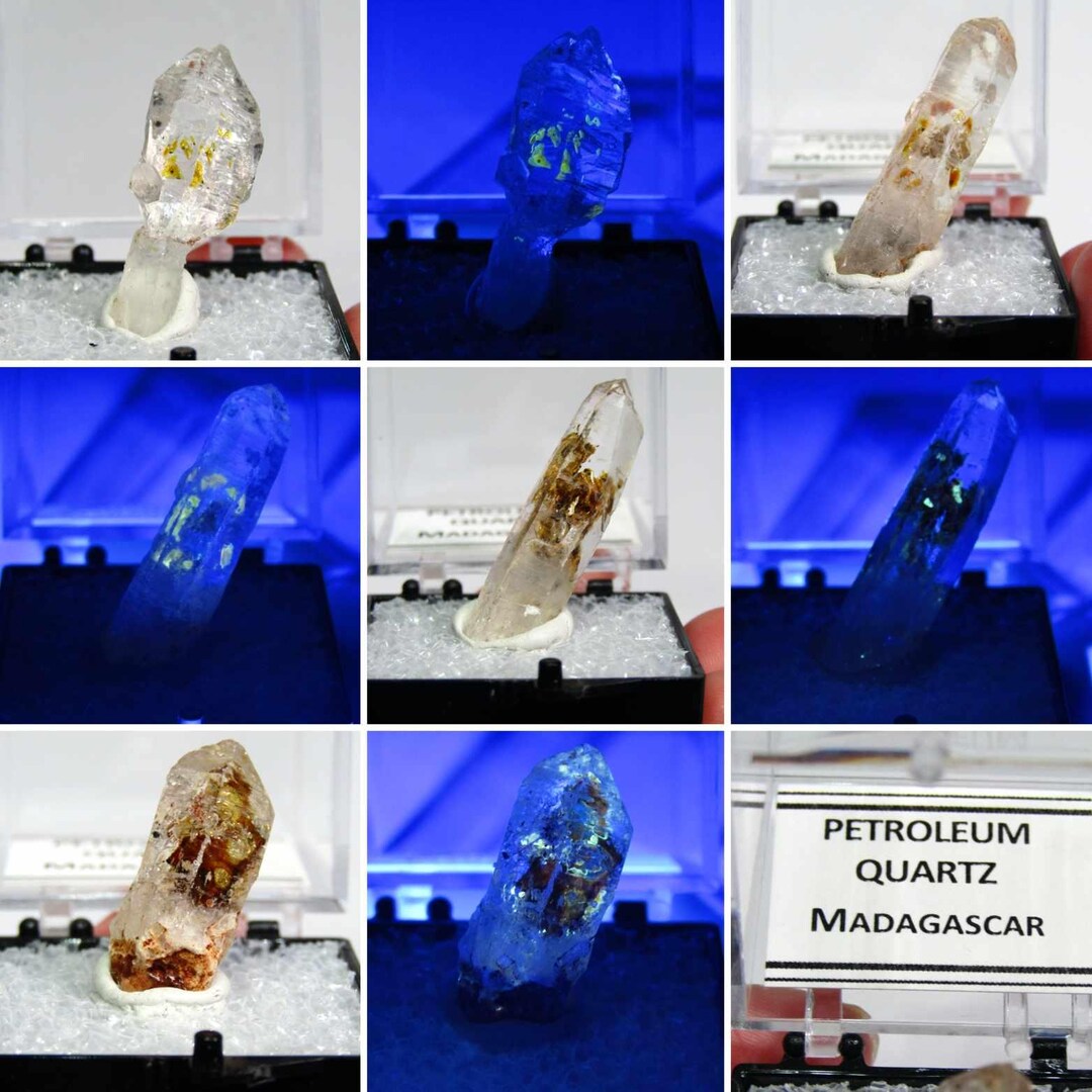 Petroleum Quartz Crystal Specimen, Natural Petroleum Enhydro Quartz ...