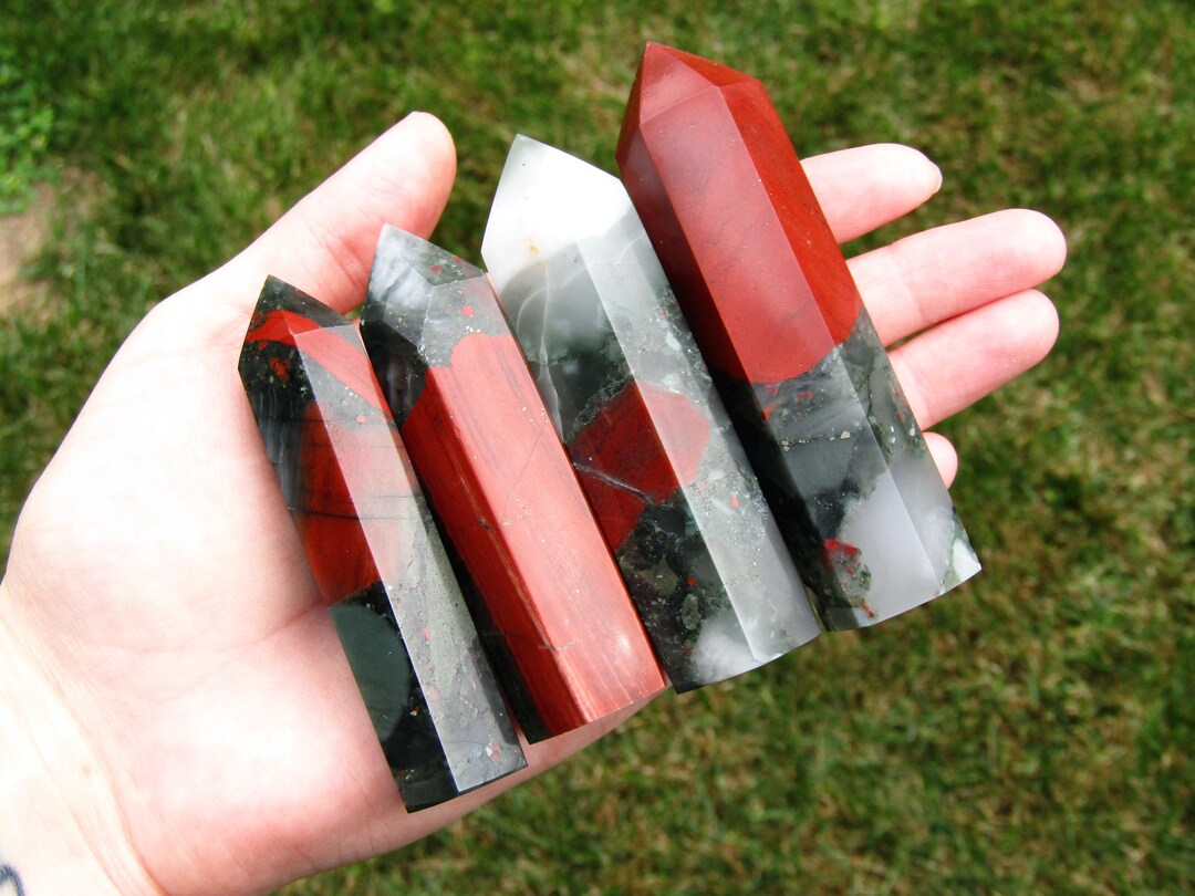 Bloodstone Crystal Tower, Bloodstone Crystal Point, Natural Bloodstone ...