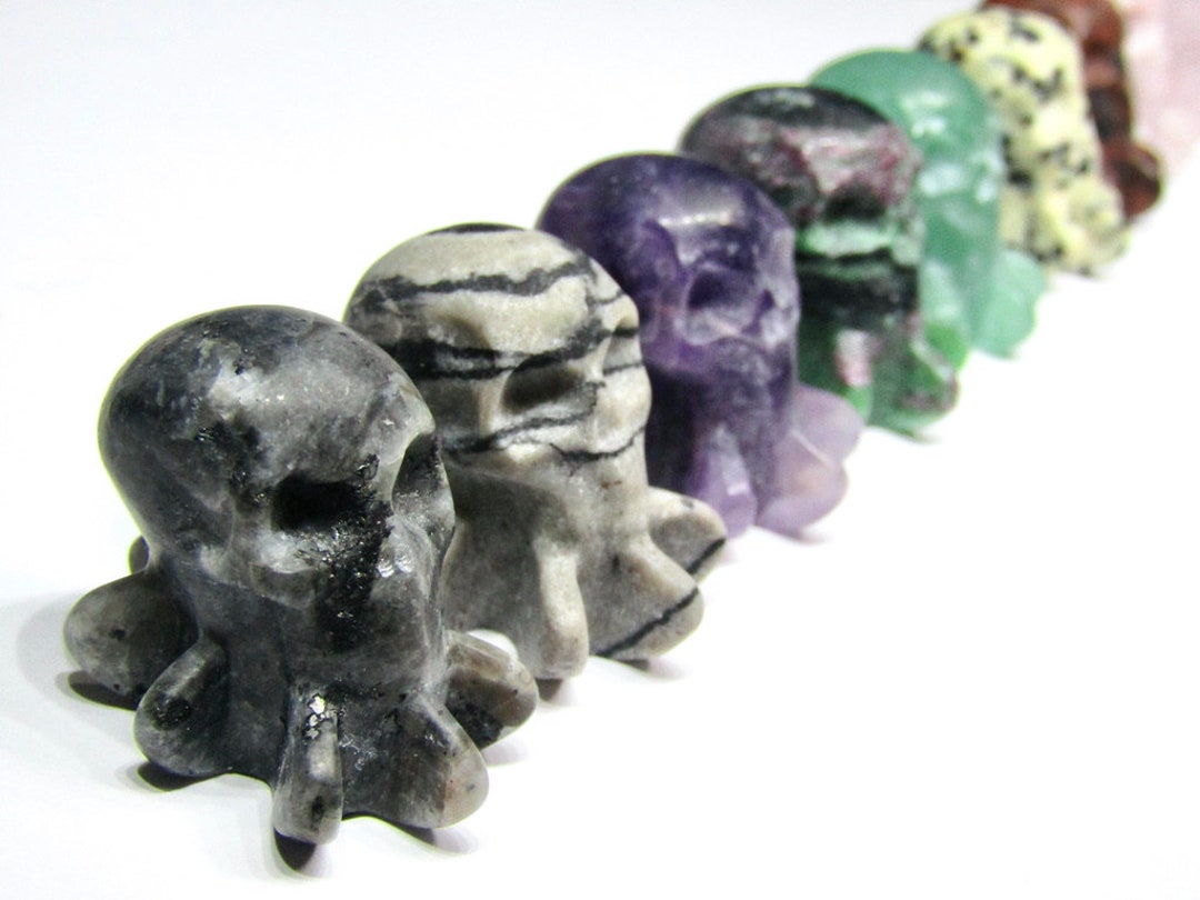 Crystal Octopus Carving - Natural Crystal Octopus Animal Figurine ...