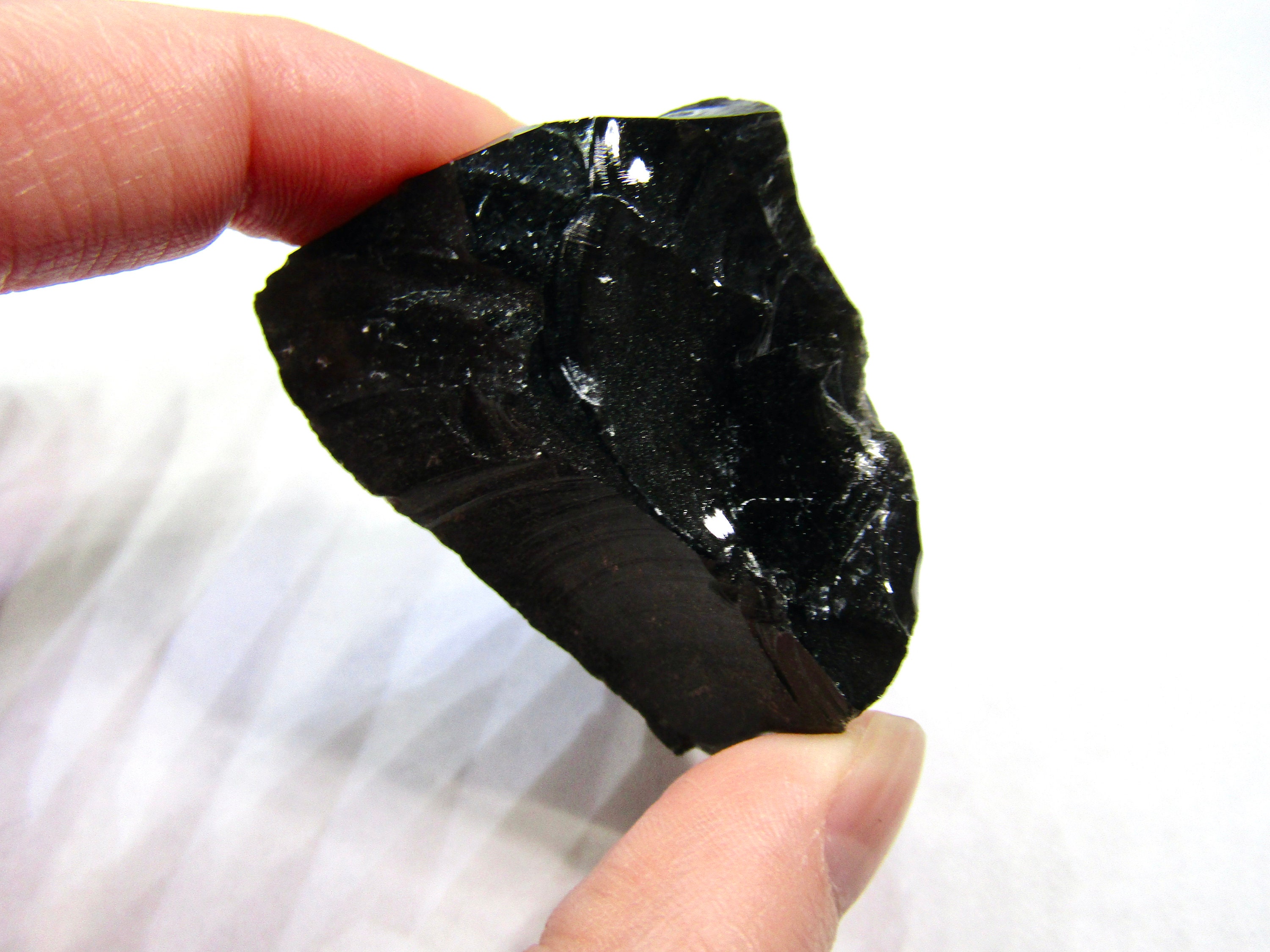 Obsidian Raw Chunk - Raw Black Obsidian Stone Piece - Natural Obsidian ...