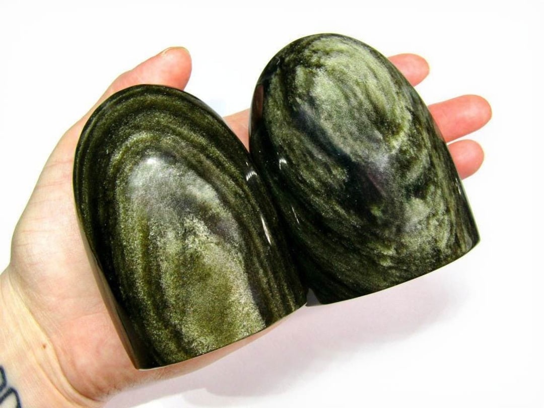 Gold Obsidian Freeform - Sheen Obsidian Stone Ornament - Natural ...
