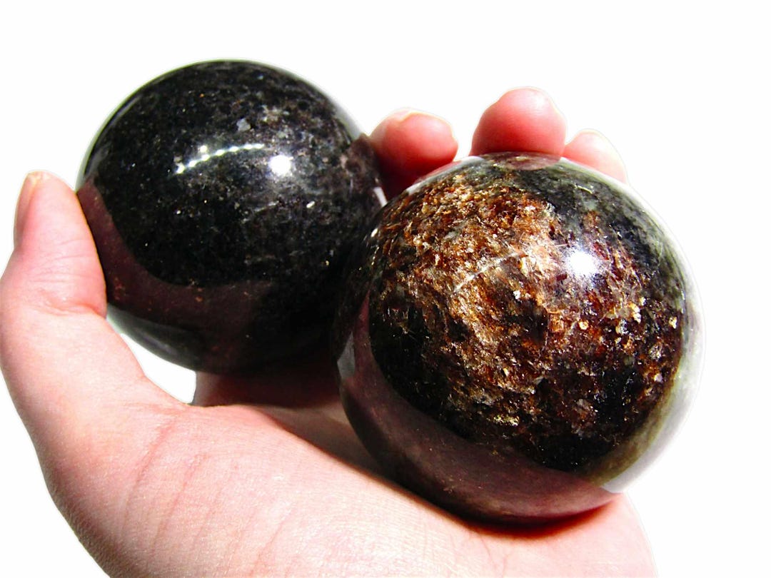 Biotite Mica Sphere, Black Mica Crystal Ball, Natural Mica Crystal Orb ...