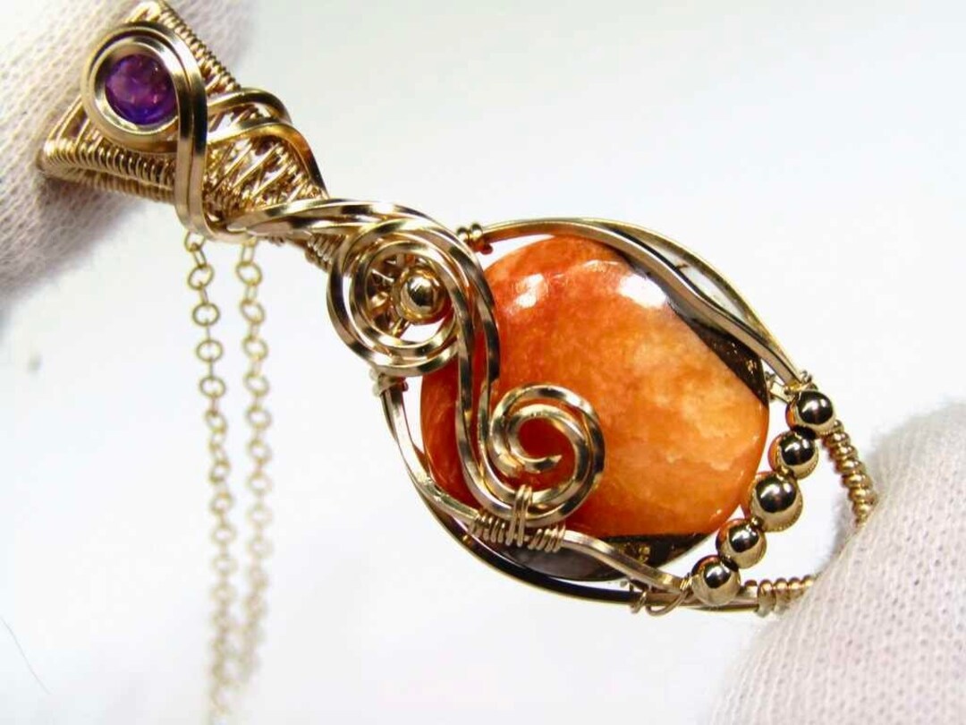 Spiny Oyster Wire Wrap Pendant Jewelry - Spiny Oyster 14k Gold Filled ...