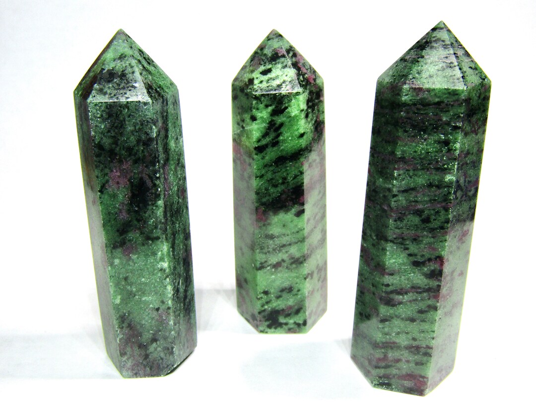 Ruby Zoisite Tower - Ruby Zoisite Wand Tower - Natural Ruby Zoisite Crystal Point Obelisk - Etsy