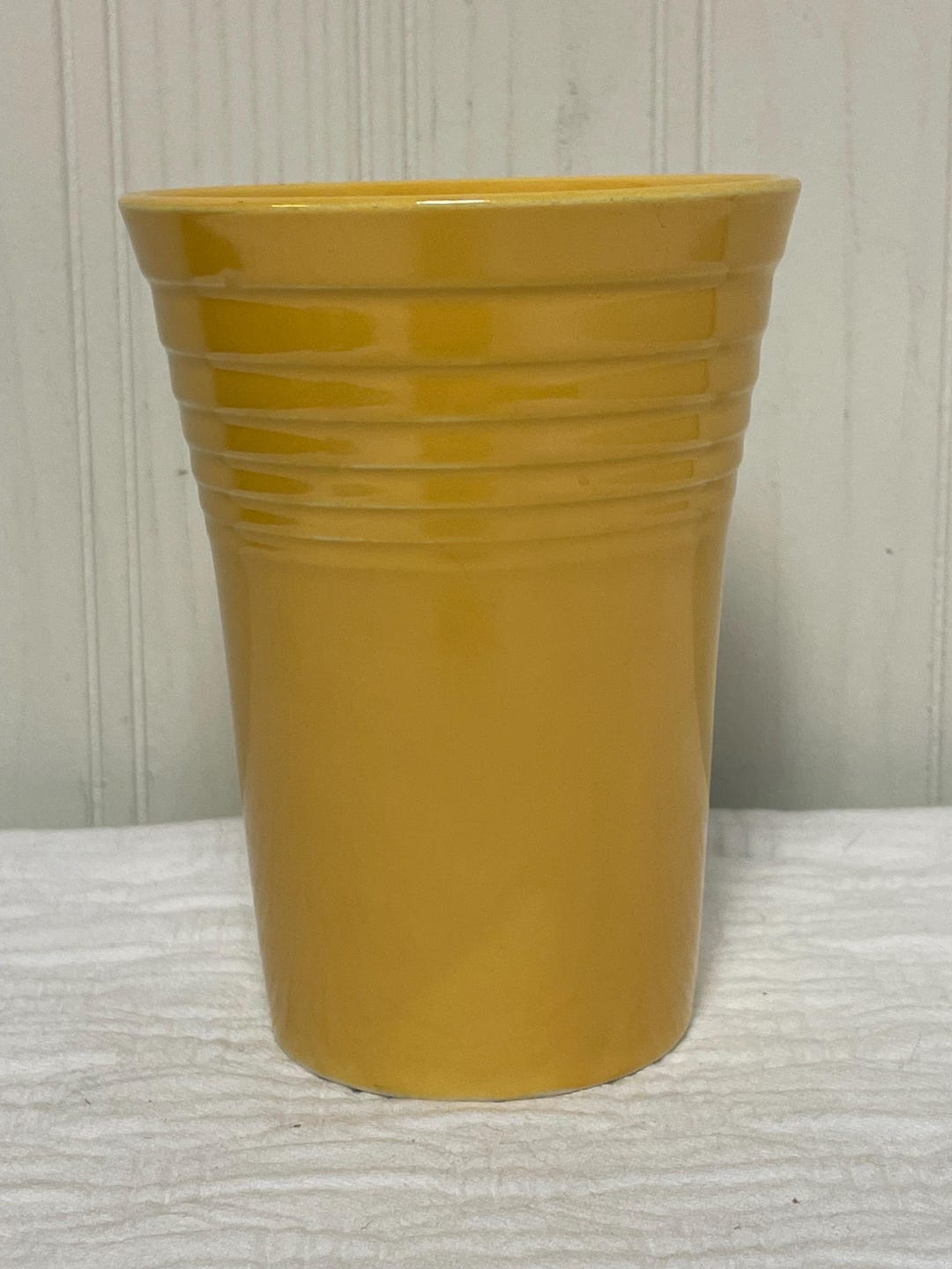 Vintage Fiesta Ware Yellow Water Tumbler Fiestaware Drinking Cup 4 1/2 ...