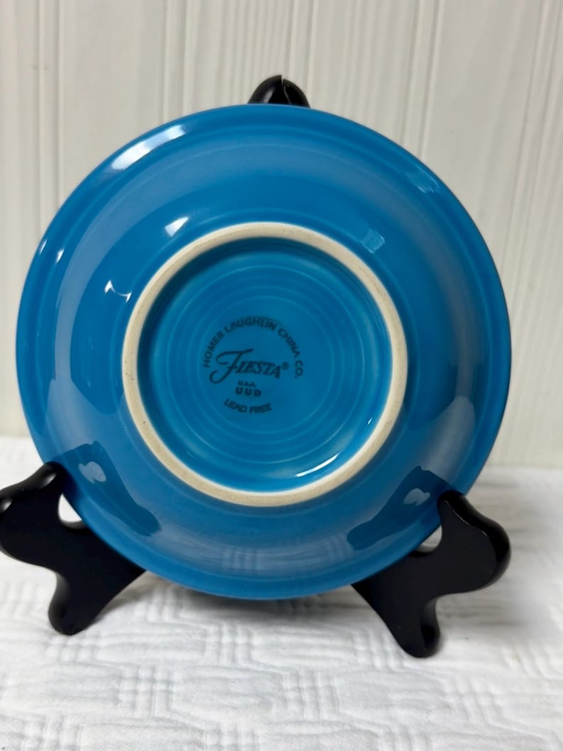 Fiesta Ware Peacock Blue Stacking Fruit Bowl Retired Fiestaware Post ...